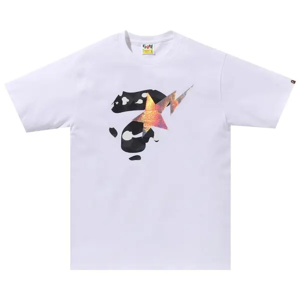 A BATHING APE City Camo Ape Face Sta Tee - White