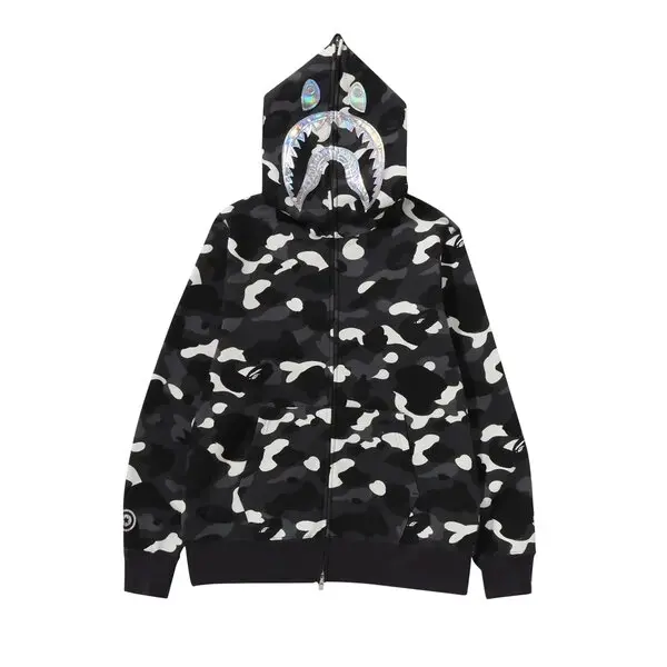 A BATHING APE City Camo Shark Full Zip Hoodie - Black