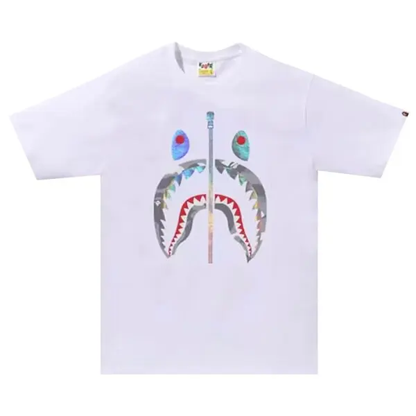 A BATHING APE City Camo Shark Tee - White