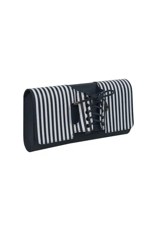 Perrin Le Corset Classic Clutch - Navy White
