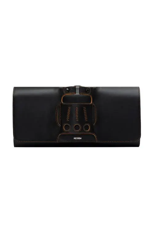Perrin Le Cabriolet Clutch - Black/auburn