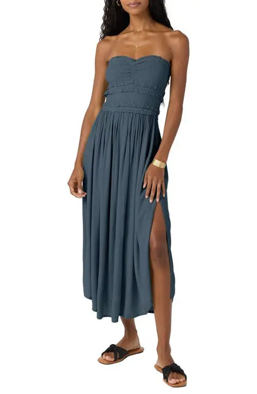 O'Neill Devyn Smocked Strapless Midi Dress