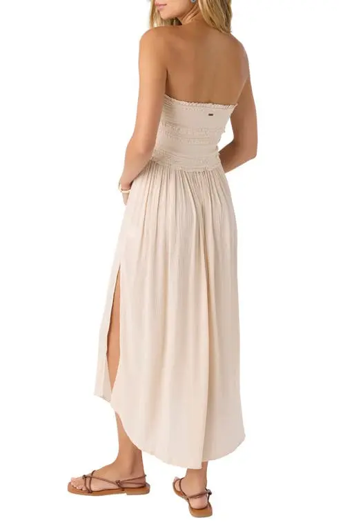 O'Neill Devyn Smocked Strapless Midi Dress - Tapioca