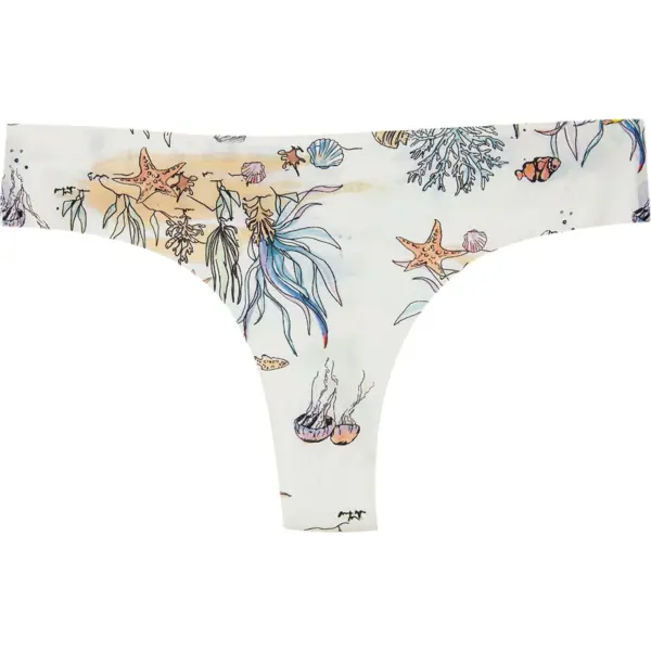Uwila Warrior Soft Seamless Printed Thongs - Sea Print