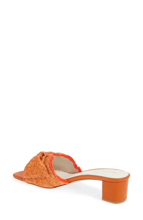 KOKO + PALENKI Samantha Raffia Slide Sandal - Carrot Raffia