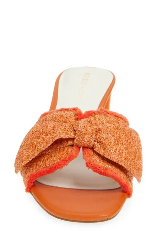 KOKO + PALENKI Samantha Raffia Slide Sandal - Carrot Raffia