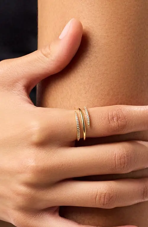 ANA LUISA 14k Plated Cubic Zirconia Statement Ring - Gold