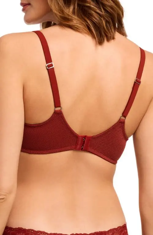 MONTELLE INTIMATES Underwire Spacer Balconette Bra - Chili