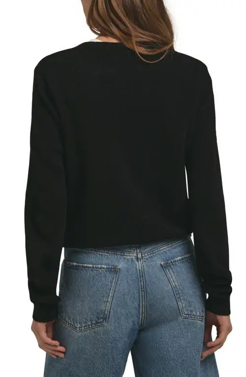 FAVORITE DAUGHTER Cashmere Crewneck Sweater - Black