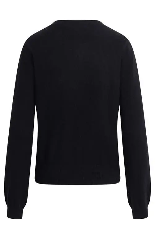 FAVORITE DAUGHTER Cashmere Crewneck Sweater - Black