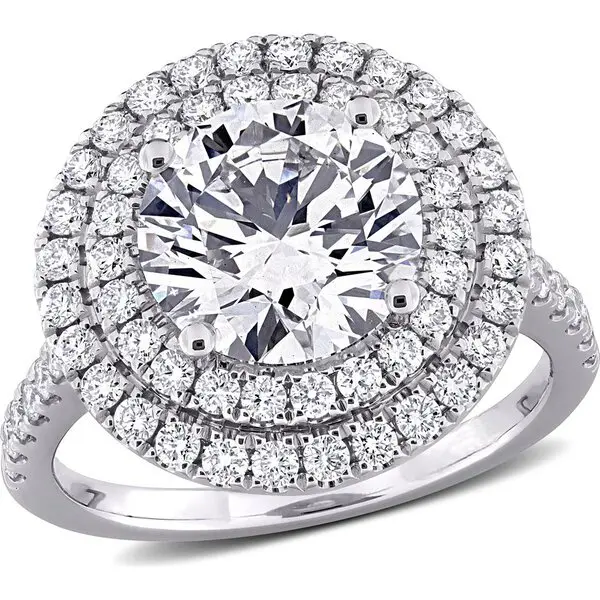 JULIANNA B. 3-7/8 Ctw Lab-grown Diamond 14k Halo Ring - White Gold