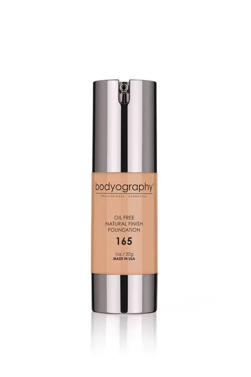 BODYOGRAPHY Natural Finish Foundation #220 -medium/dark/cool 1oz - #165 -medium/warm