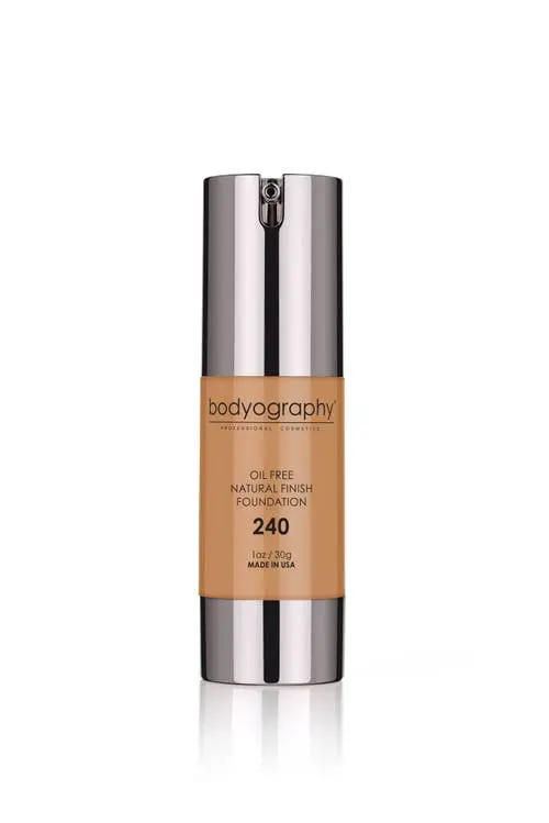 BODYOGRAPHY Natural Finish Foundation #220 -medium/dark/cool 1oz - #240 -dark/warm