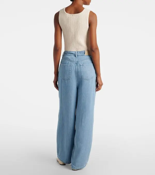 7 For All Mankind Tess Straight Leg Jeans - Blue