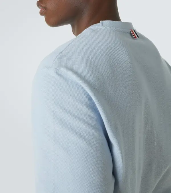 Thom Browne 4-bar Cotton Piqué Polo Shirt