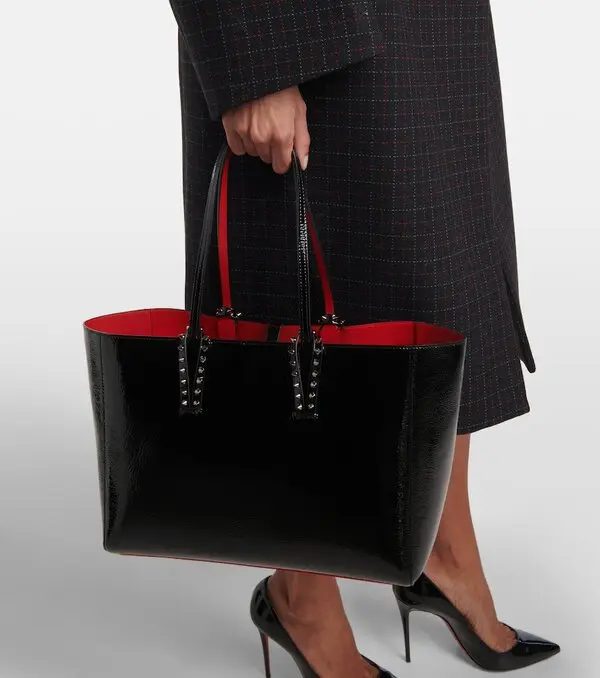 CHRISTIAN LOUBOUTIN Cabata Small Leather Tote Bag - Black