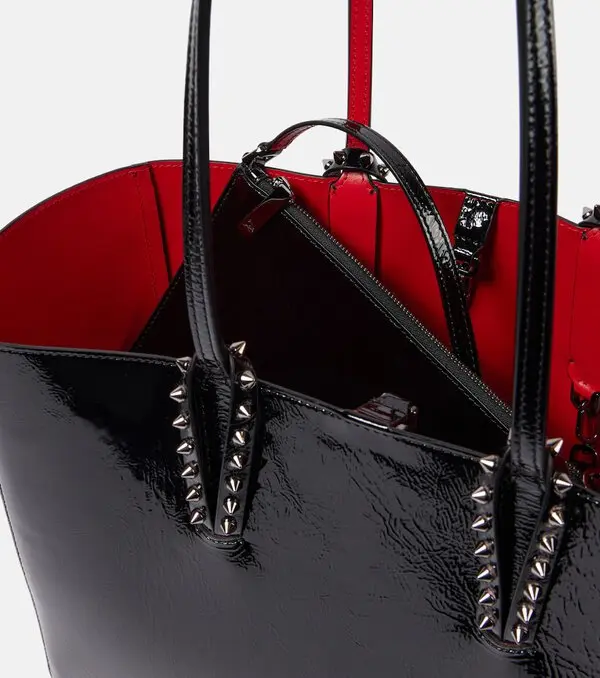 CHRISTIAN LOUBOUTIN Cabata Small Leather Tote Bag - Black