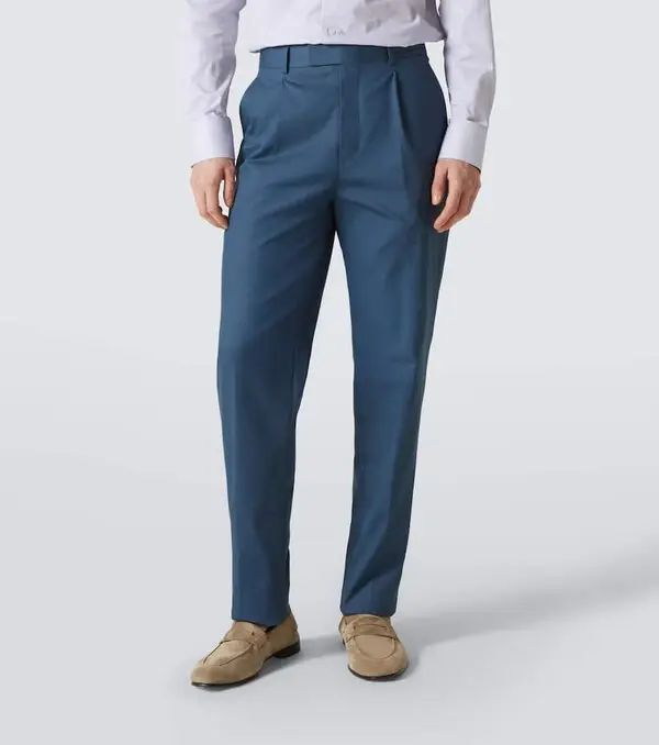 Zegna Straight Leg Cotton Trousers