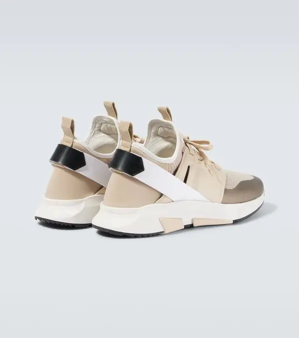 TOM FORD Jago Leather-trimmed Sneakers