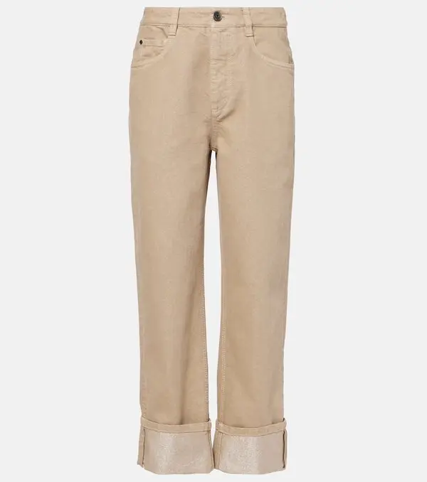 Brunello Cucinelli Mid-rise Straight Jeans - Beige
