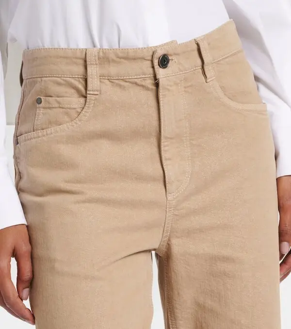 Brunello Cucinelli Mid-rise Straight Leg Jeans - Beige