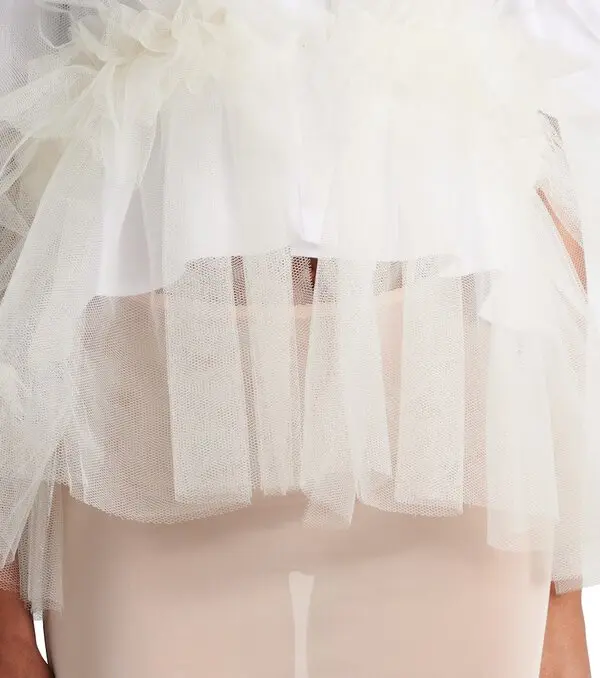 Simone Rocha Sheer Pencil Skirt - Neutrals