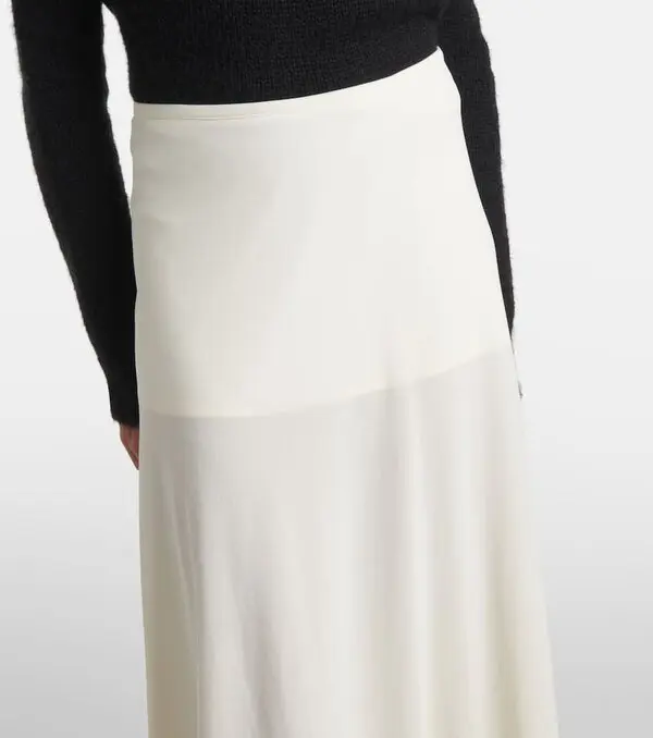 JIL SANDER Crêpe Midi Skirt - Beige