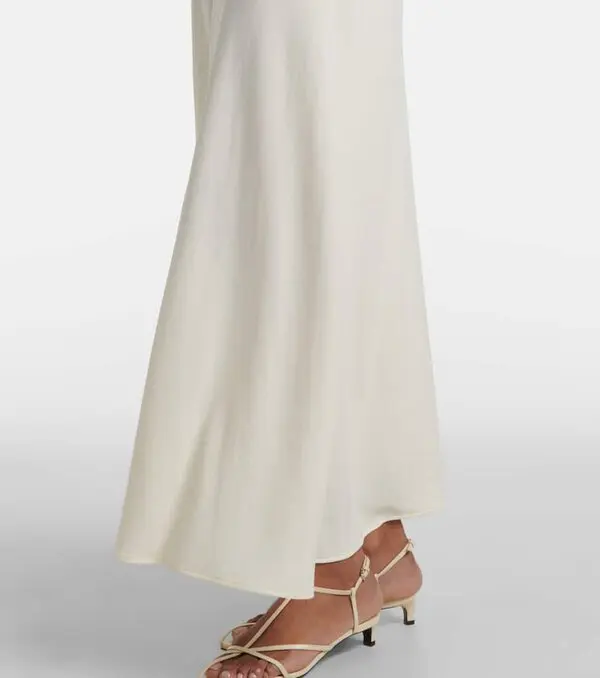 JIL SANDER Crêpe Midi Skirt - Beige