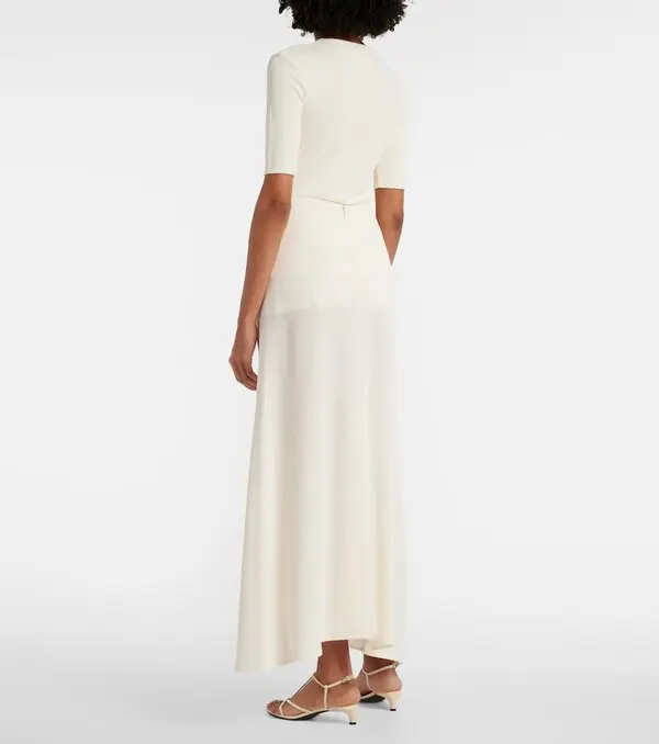 JIL SANDER Crêpe Midi Skirt - Beige