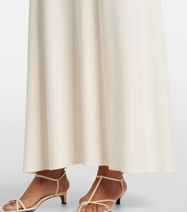 JIL SANDER Crêpe Midi Skirt - Beige