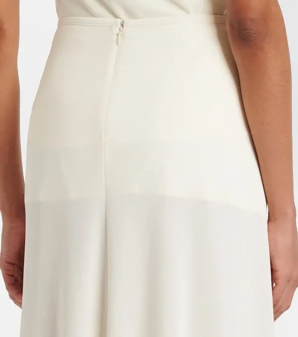 JIL SANDER Crêpe Midi Skirt - Beige