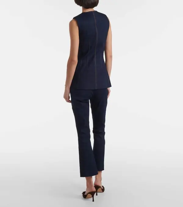 Veronica Beard Jessup Cotton-blend Vest - Blue