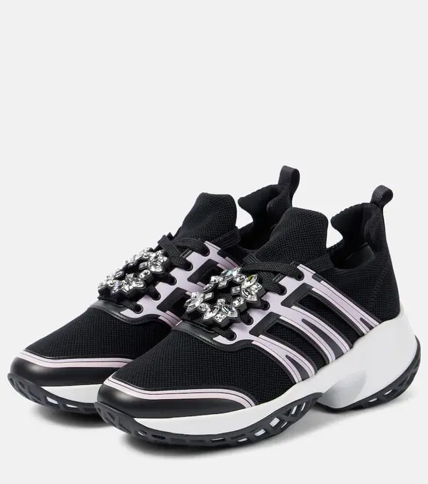 ROGER VIVIER Viv Run Sneakers - Black
