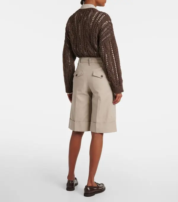 Brunello Cucinelli Cotton And Linen Bermuda Shorts