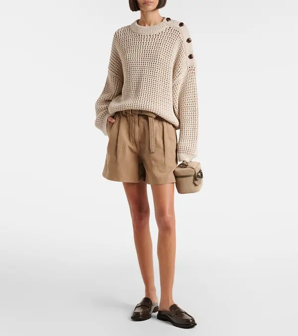 Brunello Cucinelli Cotton And Linen Bermuda Shorts