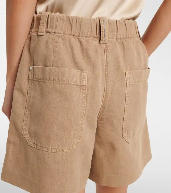 Brunello Cucinelli Cotton And Linen Bermuda Shorts