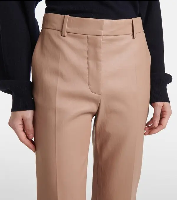 JOSEPH Coleman Leather Straight Pants