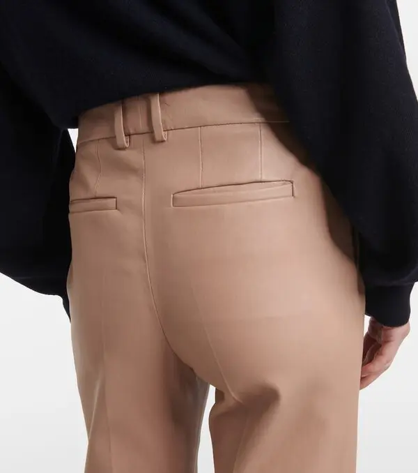 JOSEPH Coleman Leather Straight Pants