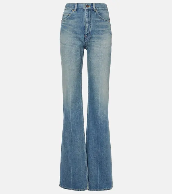 Saint Laurent 70's Flared Jeans - Blue