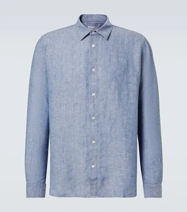 Orlebar Brown Justin Linen Chambray Shirt