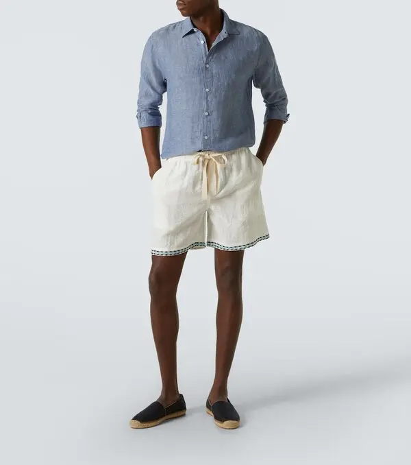Orlebar Brown Justin Linen Chambray Shirt