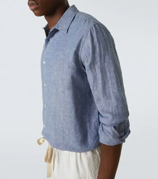 Orlebar Brown Justin Linen Chambray Shirt