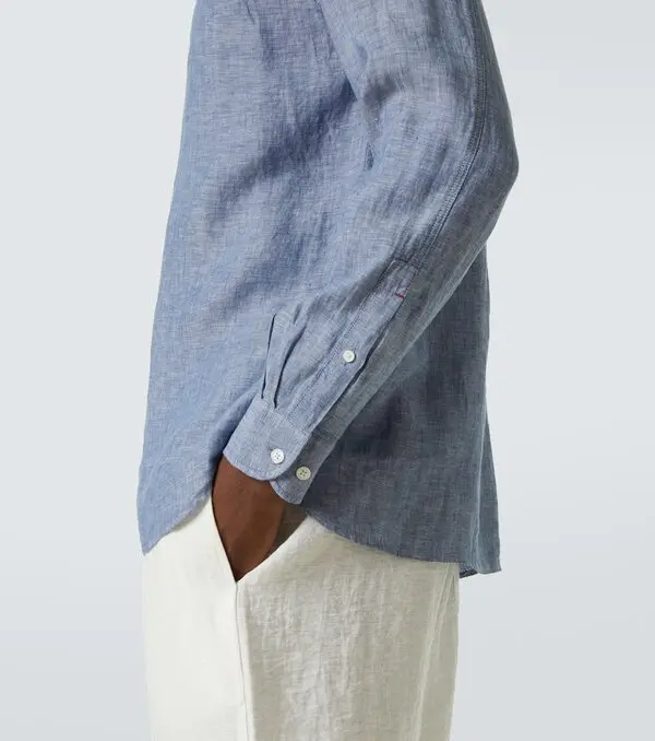 Orlebar Brown Justin Linen Chambray Shirt