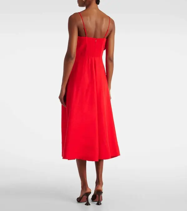 knee length dresses for ladies Off-White Beautiful Nature Eyelet Midi Dress
