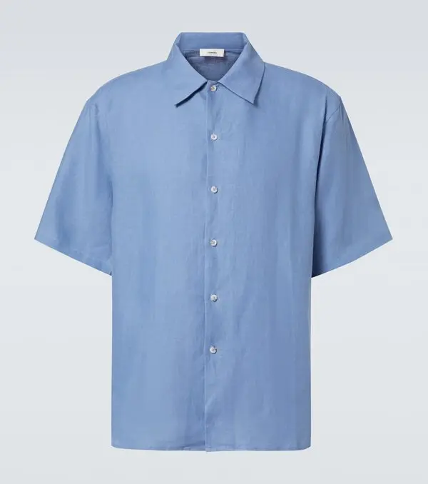 Commas Linen Bowling Shirt