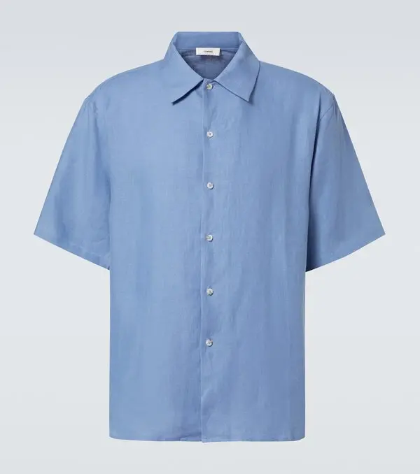 Commas Linen Bowling Shirt