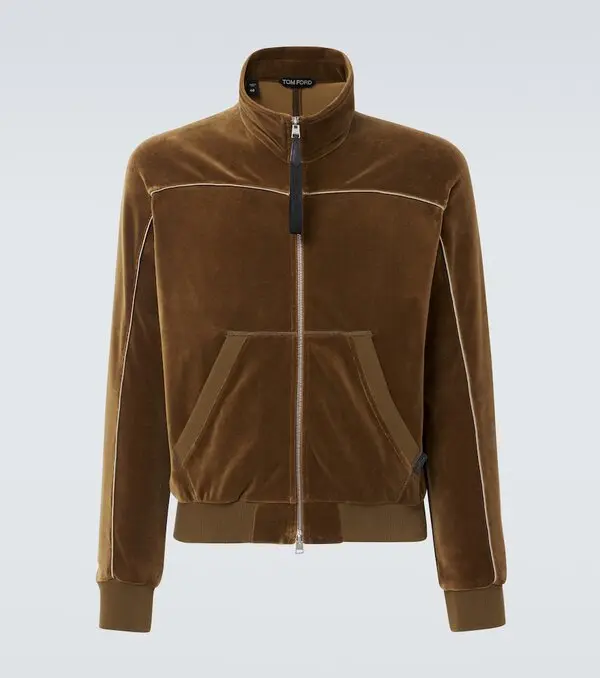 TOM FORD Cotton-blend Velvet Track Jacket