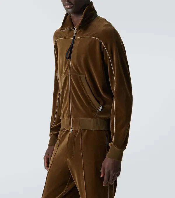TOM FORD Cotton-blend Velvet Track Jacket