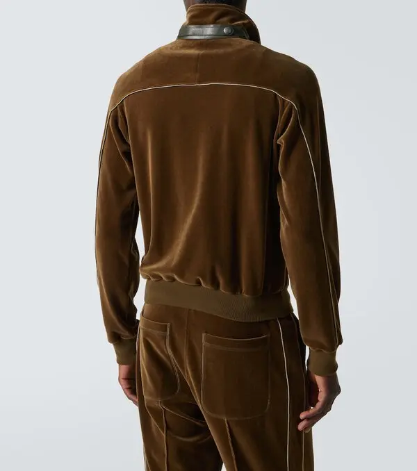 TOM FORD Cotton-blend Velvet Track Jacket