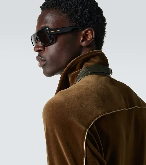 TOM FORD Cotton-blend Velvet Track Jacket